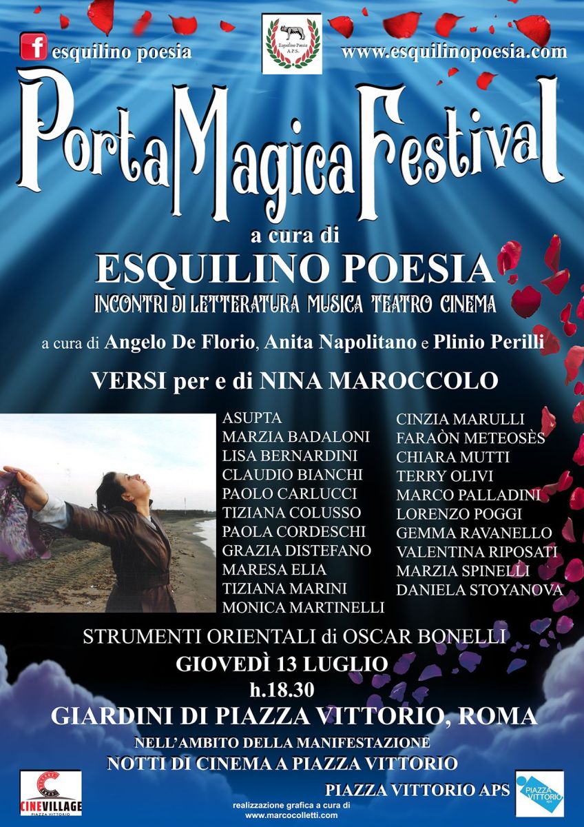 Porta Magica Festival: VERSI per e di NINA MAROCCOLO (a cura di Angelo De Florio, Anita ...